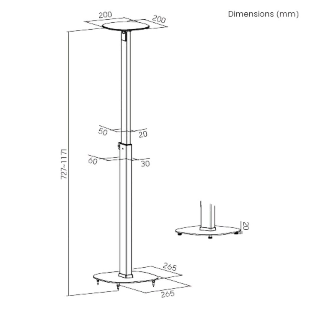ULTi Free-Standing Universal Speaker Stand, Audio, Soundbars, Speakers ...