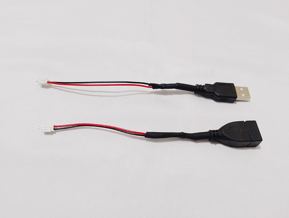 USB 2.0 TYPE A MALE/ FEMALE 5V to MICRO JST 2-PIN PH2.0 PLUG MALE ...