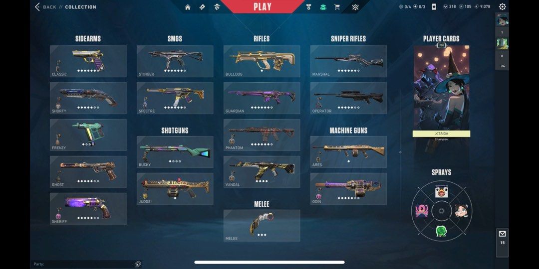 39 Premium Skins Valorant Account with Champions 2021 Vandal etc ...