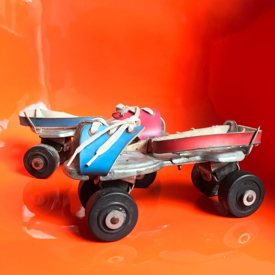 Vintage 1960s sepatu roda jadul Roller Skate 4 Wheels Made In Great Br ...