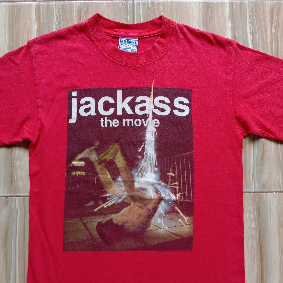 VINTAGE 2002 JACKASS THE MOVIE TEES, Men's Fashion, Tops & Sets ...