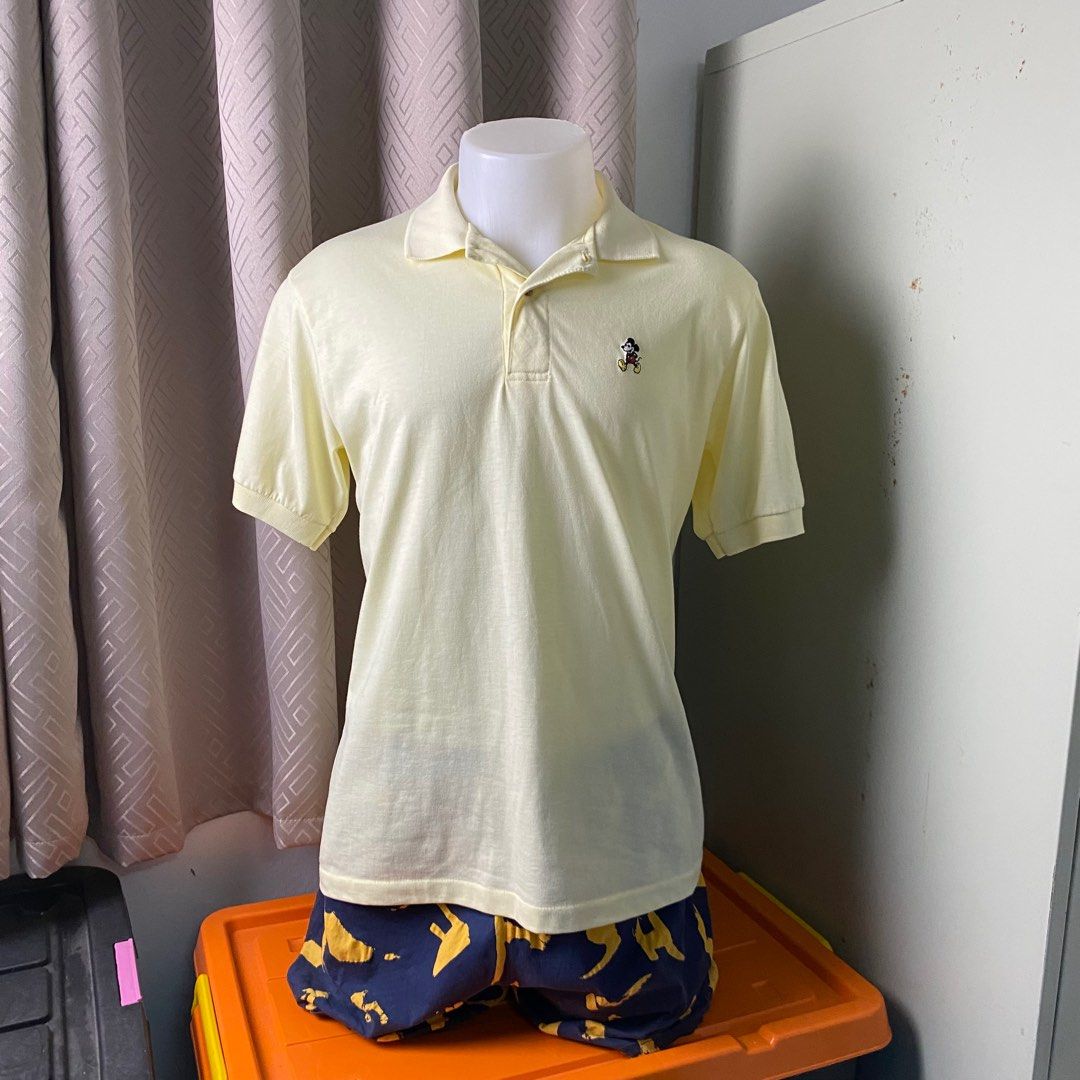 Vintage 80s Disney Mickey Polo Shirt Mickey Mouse Basic Logo, Men's ...