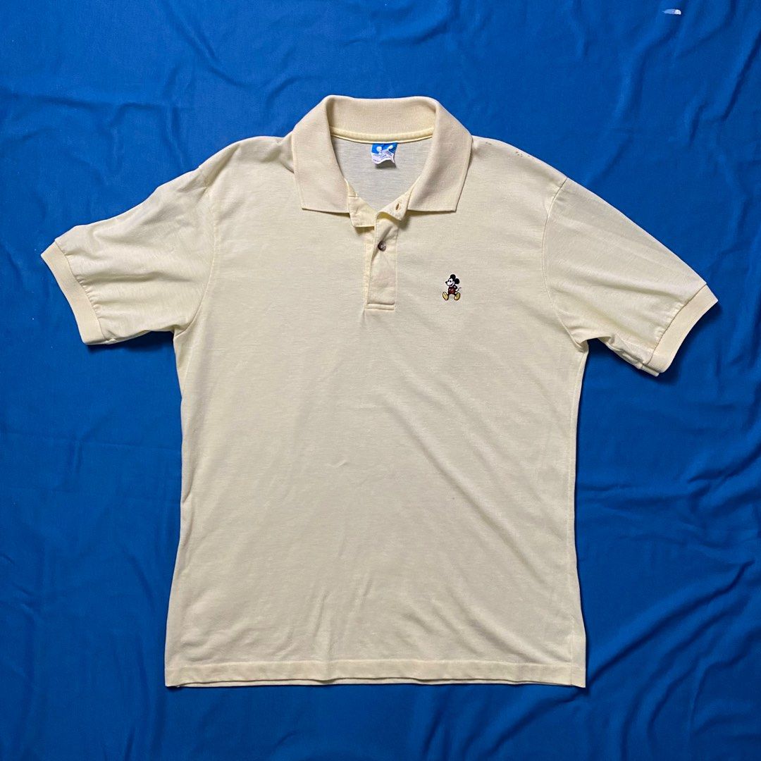 Vintage 80s Disney Mickey Polo Shirt Mickey Mouse Basic Logo, Men's ...