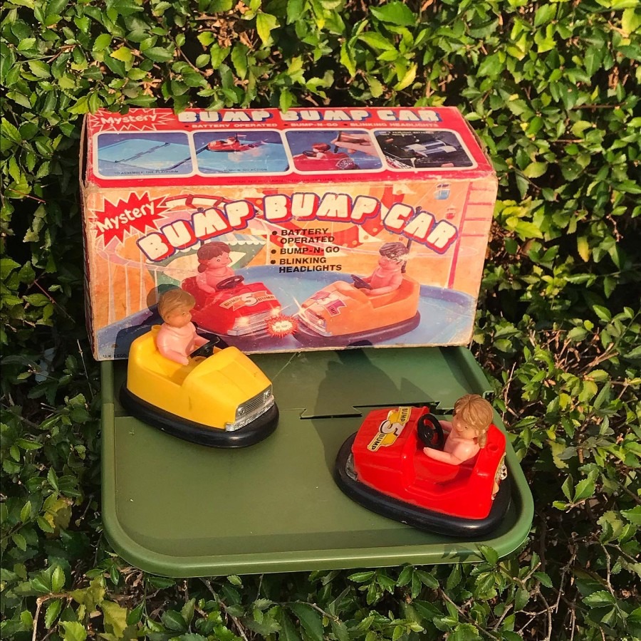 VINTAGE DATSUN BATTERY OPERATED POWER TOY MYSTERY BUMP BUMP CAR BUMPER ...