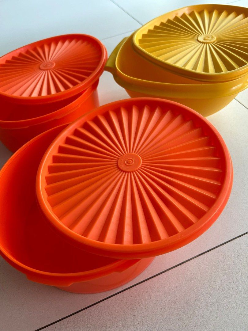 Vintage Tupperware set - set of 3 containers with lids, Furniture ...