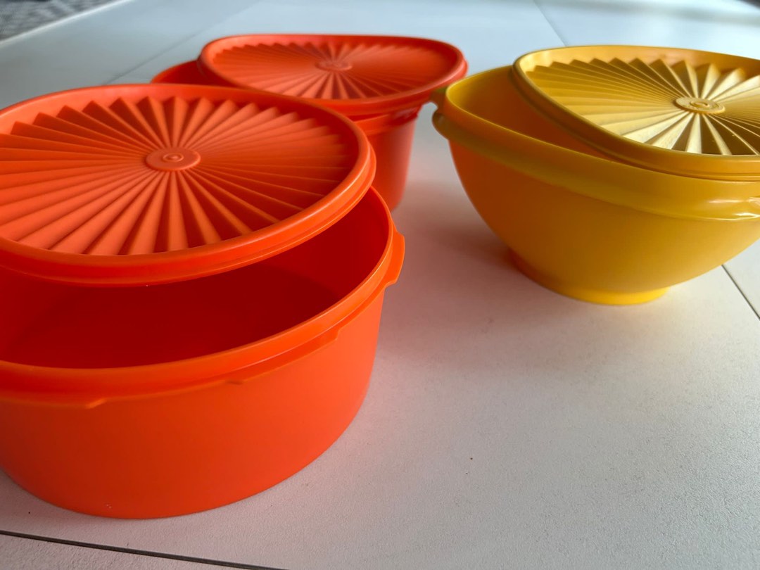 Vintage Tupperware set - set of 3 containers with lids, Furniture ...