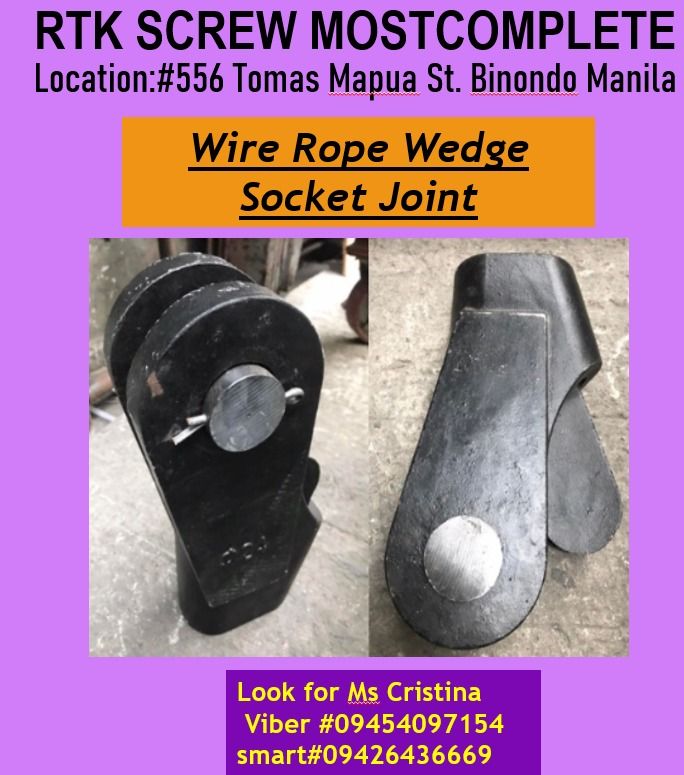 Wire Rope Wedge Socket Joint, Commercial & Industrial, Construction Tools & Equipment on Carousell