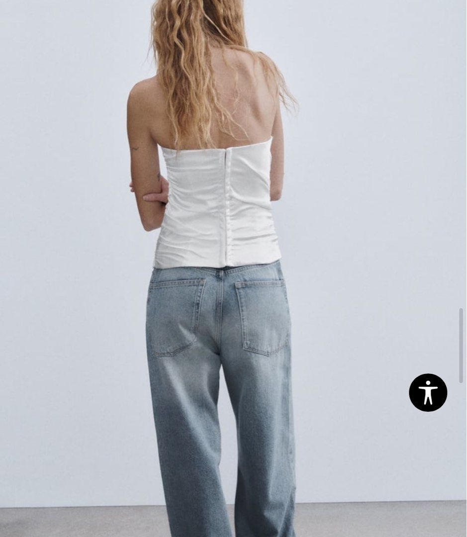 Zara BNWT Satin Corset Top, Women's Fashion, Tops, Blouses on Carousell