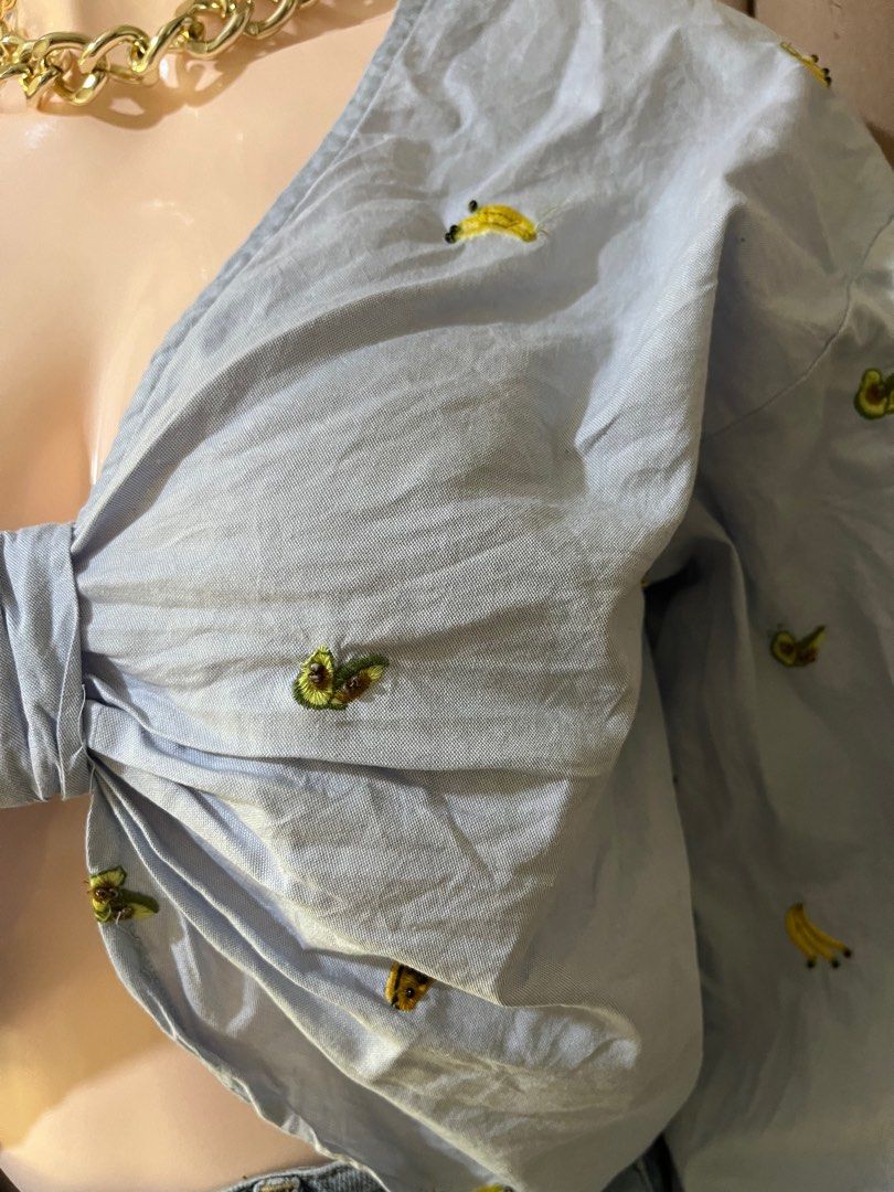 ZARA EMBROIDERED FRUIT TOP, Women's Fashion, Tops, Blouses on Carousell