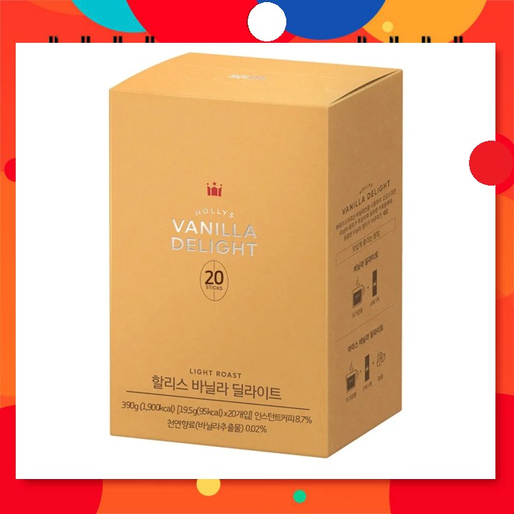 [10 Sticks] Hollys Coffee Vanilla Delight Light Roast Coffee Sticks ...