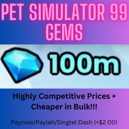 [$1.80/M] CHEAPEST PS99 Gems | Roblox Pet Simulator 99, Video Gaming ...