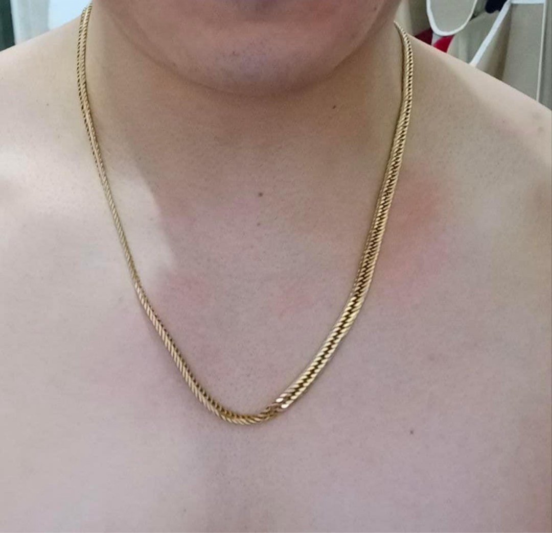 18k Japan Gold Necklace 10 Cut, Women's Fashion, Jewelry & Organizers ...