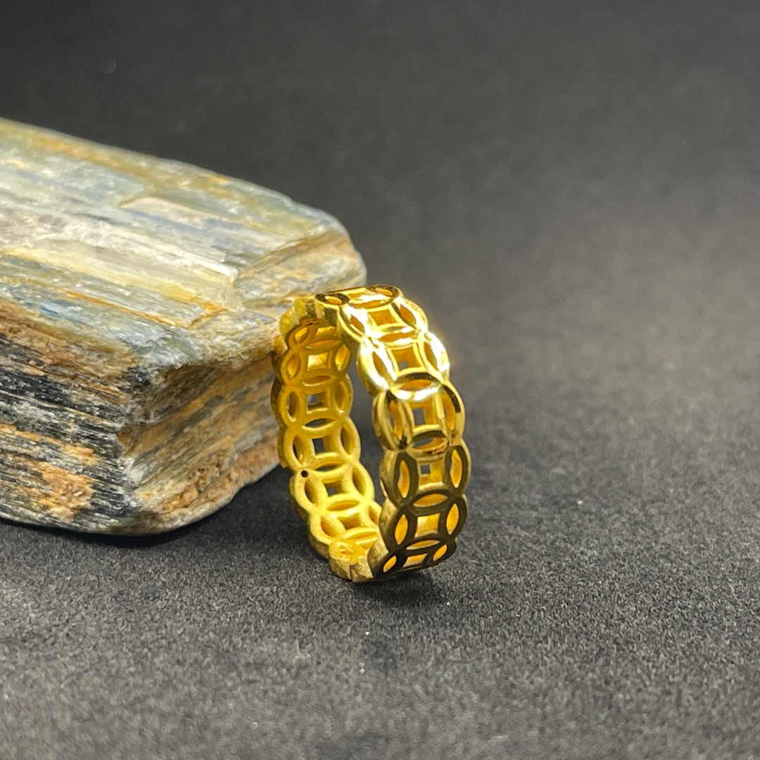 24K Real Gold Ring, 24K Gold Wedding Ring, Birthday Gift Anniversary ...