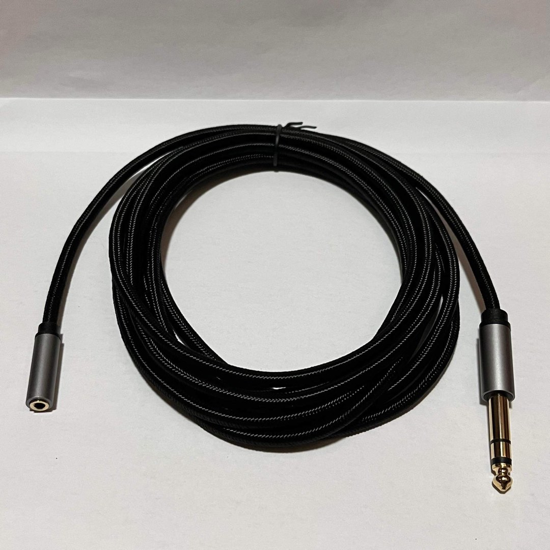 3.5mm Female Aux to 6.35mm PL Male Audio Instrumental Cable 1.5M 3M ...