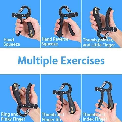 5 Pack Hand Grip Strengthener Trainer Kit - Hand Strengthener & Grip ...