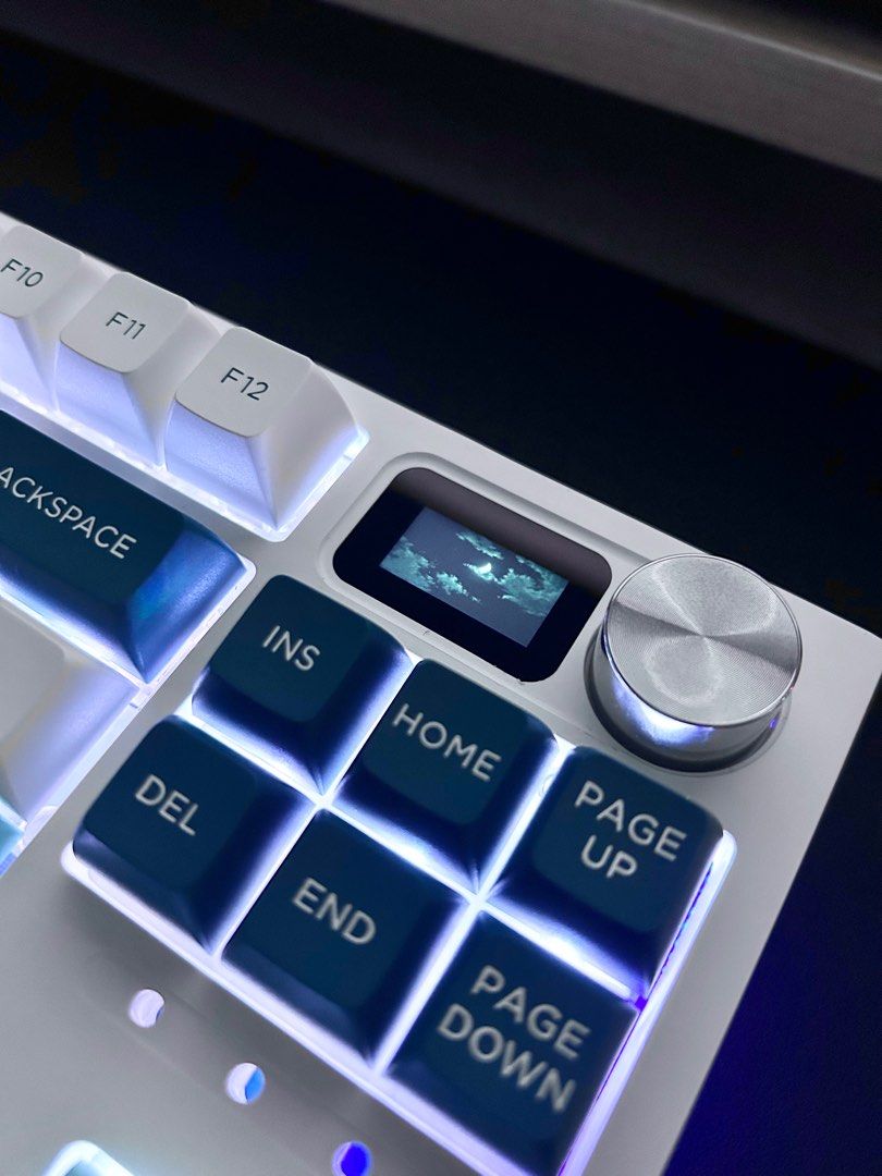 87% TKL Custom Mechanical Keyboard - Knob + LED screen (OSA green ...