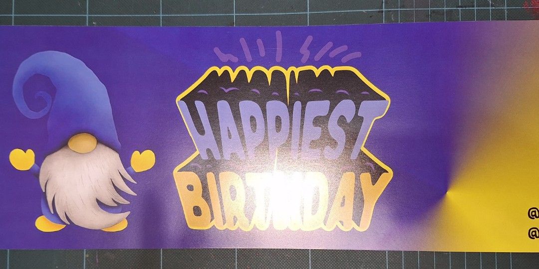 全新 Collar Ivy So 長形雙面生日卡 （44.5cm x 15cm), 興趣及遊戲, 收藏品及紀念品, 明星周邊 - Carousell