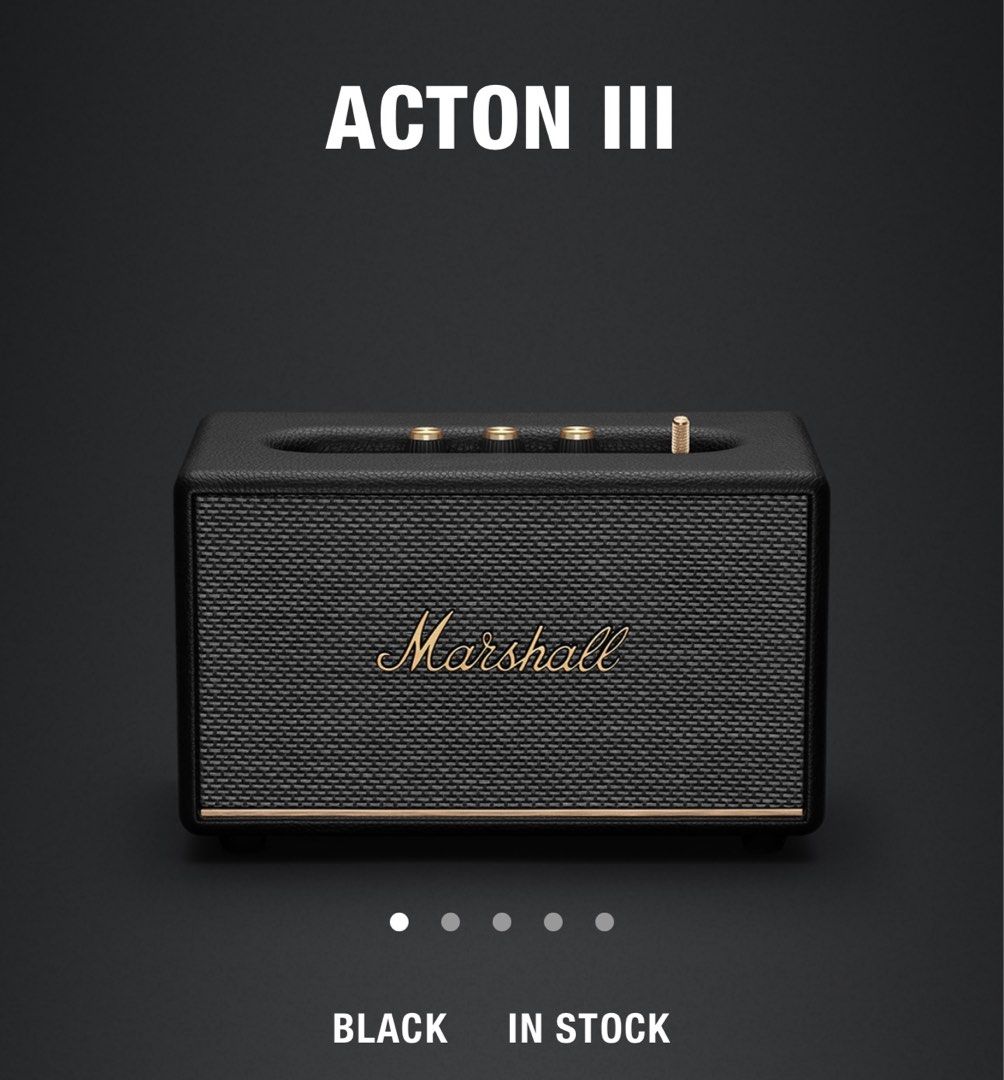 全新 最新款 Marshall Action III Action 3 黑色 Black Bluetooth Speaker 藍芽喇叭 揚聲器 ...