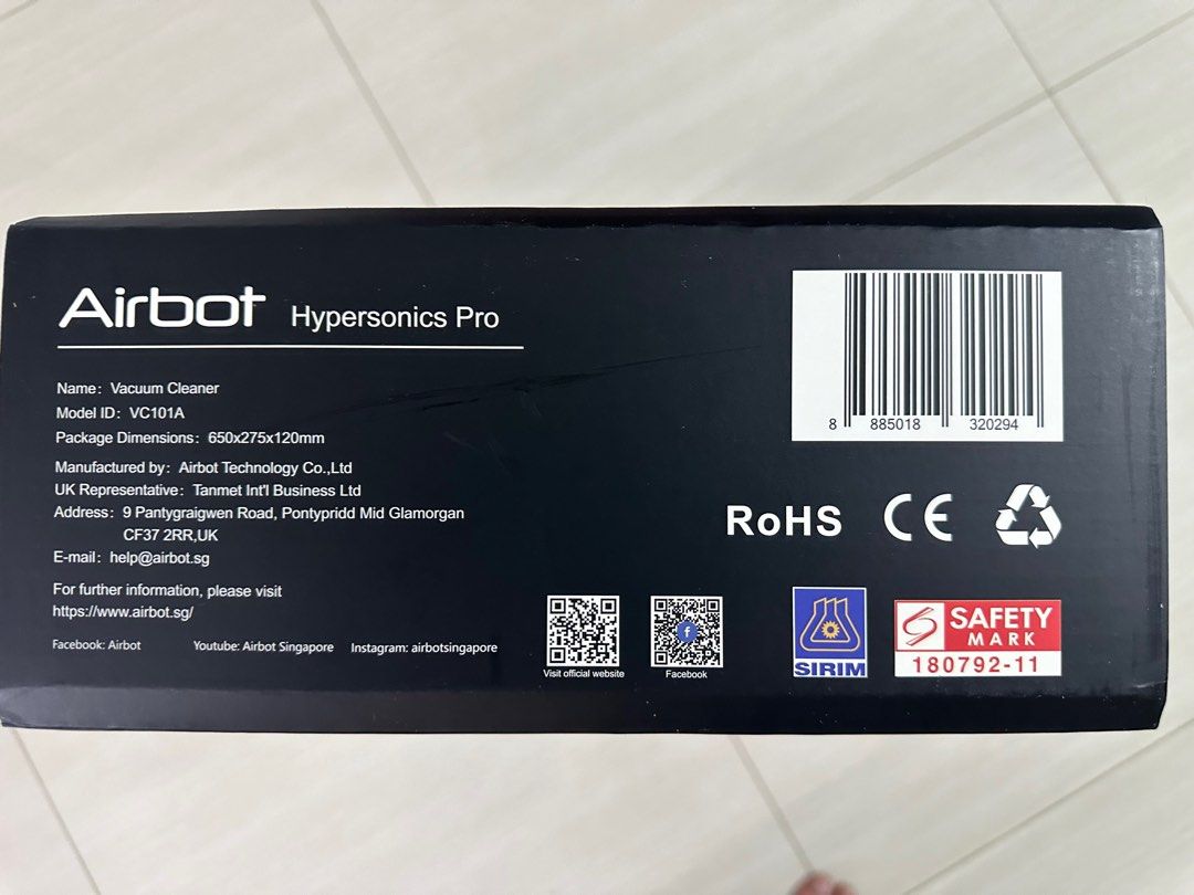 Airbot Hypersonic pro 27,000pa cordless vacuum cleaner, TV & Home ...