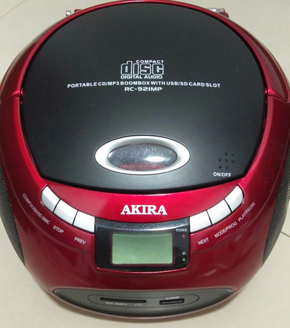 Akira Portable CD/MP3 Boombox RC-921MP, Audio, Portable Music Players ...