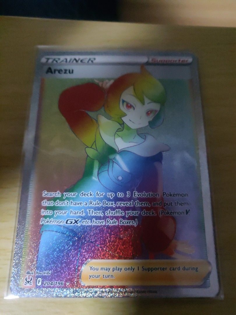 Arezu Rainbow Waifu Card from Lost Origin Pokemon TCG #204/196, Hobbies ...