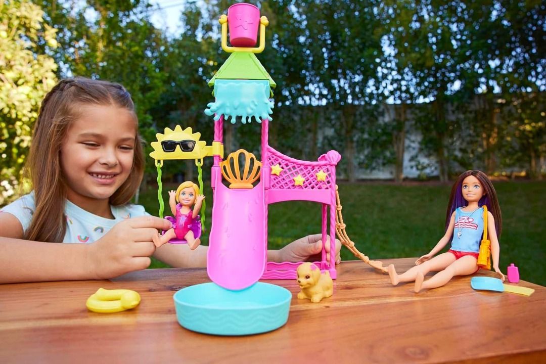 BARBIE Fam Skipper'S First Job Waterpark Playset W/Doll, Hobbies & Toys ...