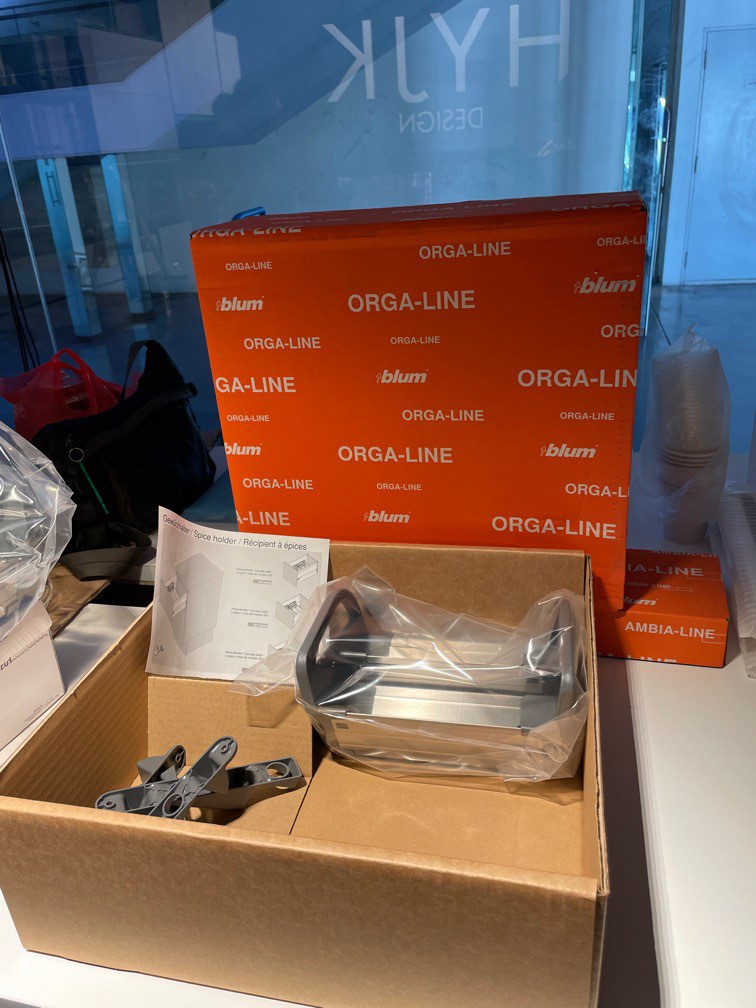 Blum Orga-line Spice Rack x2, Furniture & Home Living, Home Improvement ...