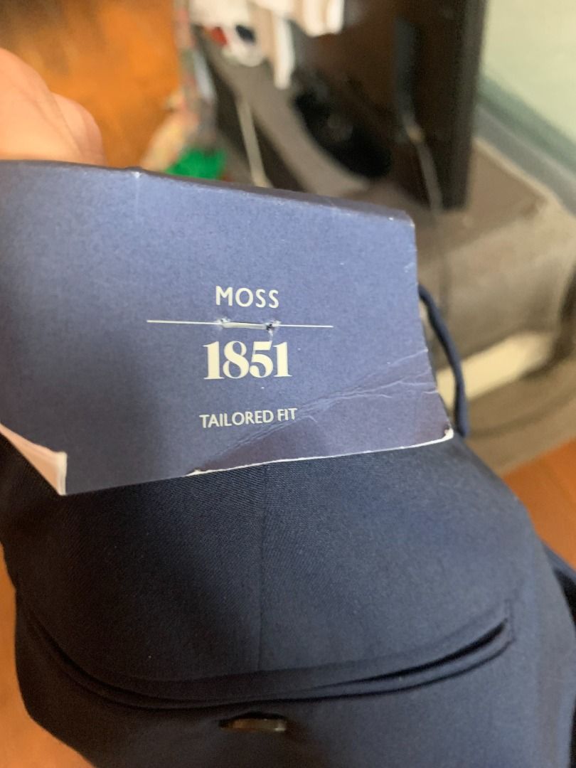 BRAND NEW: MOSS Ink Stretch Tailored Fit Suit Trousers, Men's Fashion, Bottoms, Trousers on ...