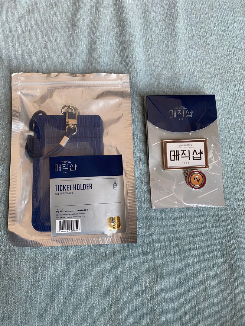 BTS 5th muster magic shop ticket holder badge rm namjoon yoongi suga ...
