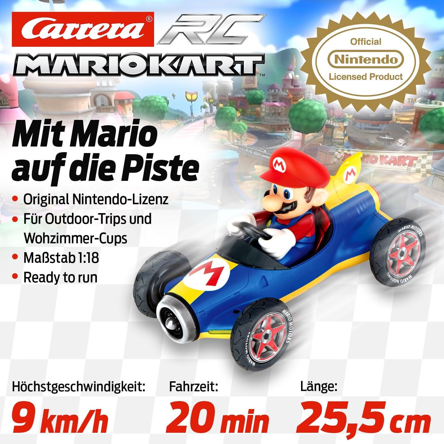Carrera RC Mario Kart Mach 8 Mario Controllable Car, Hobbies & Toys ...