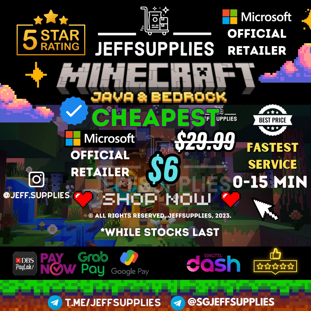 Cheapest New Authentic Minecraft Java + Bedrock Edition Game to your ...