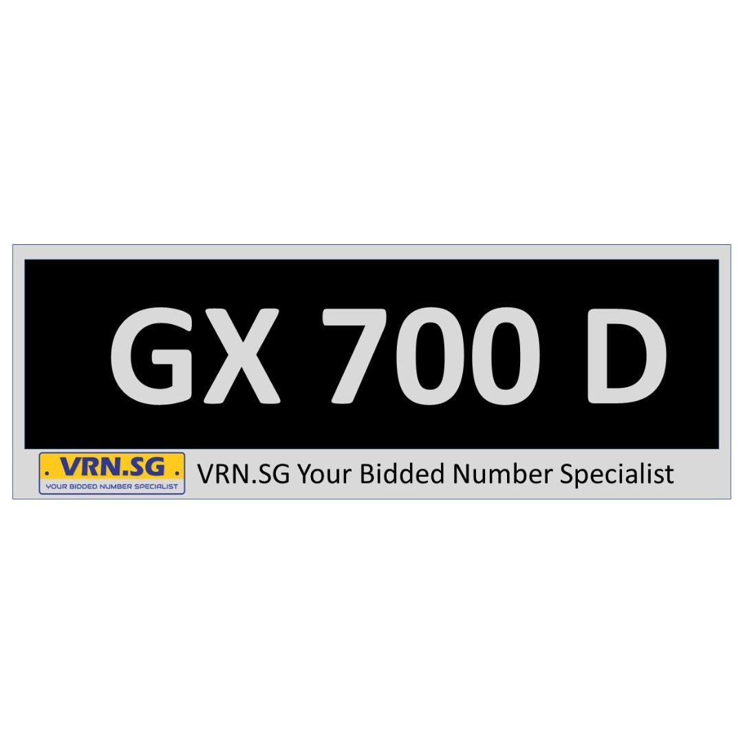 Commercial Vehicle 3-Digit Car Number Plate for Sale: GX 700 D (GX700D ...