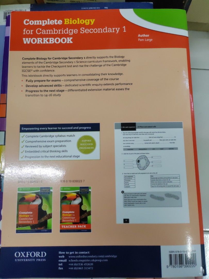 Complete Biology, Chemistry and Physics for Cambridge Secondary 1 Workbook, Hobbies & Toys ...