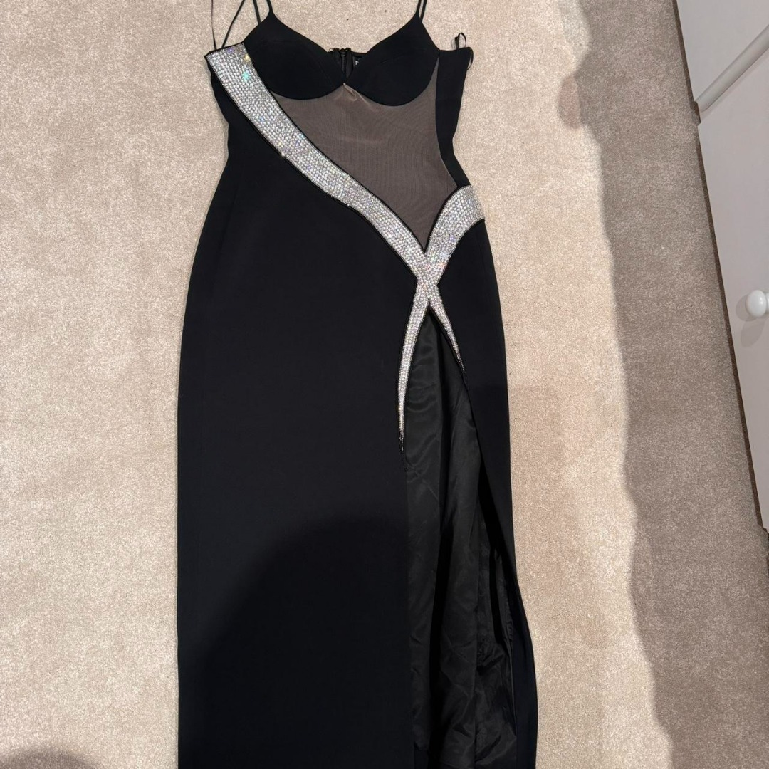 David Koma Crystal Net Midi Dress, Women's Fashion, Dresses & Sets ...