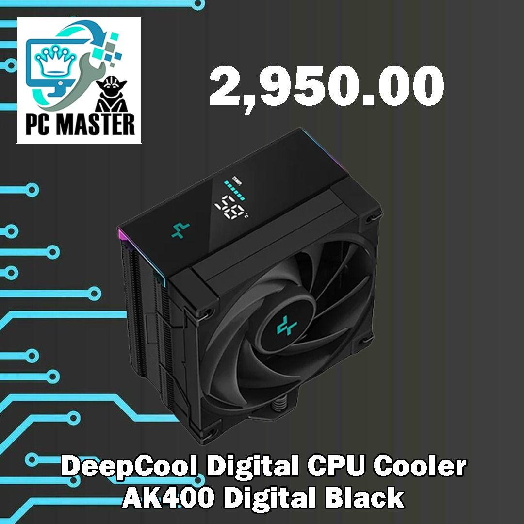 DeepCool Digital CPU Cooler AK400 (Black and White), Computers & Tech ...