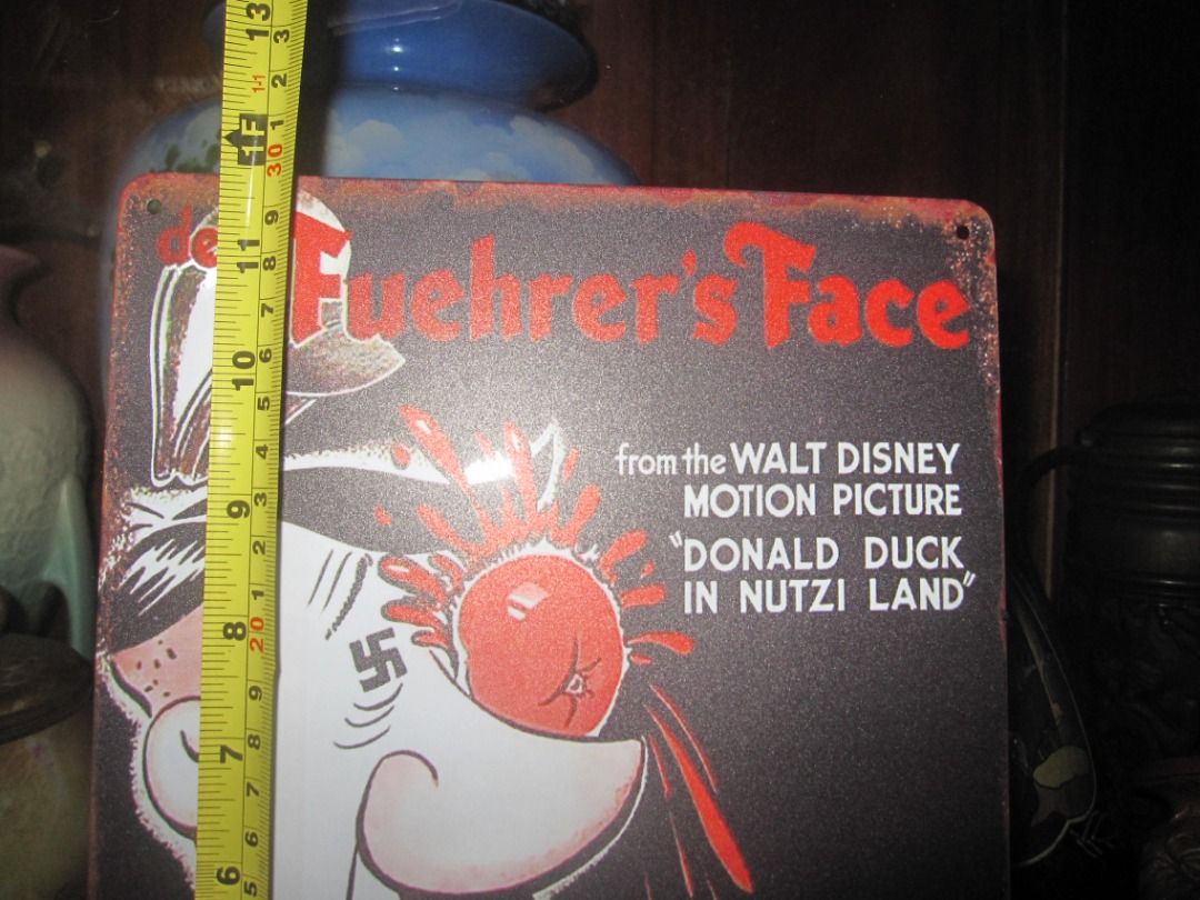 Disney Donald Duck in Nutzi Land Tin Sign, Hobbies & Toys, Memorabilia ...
