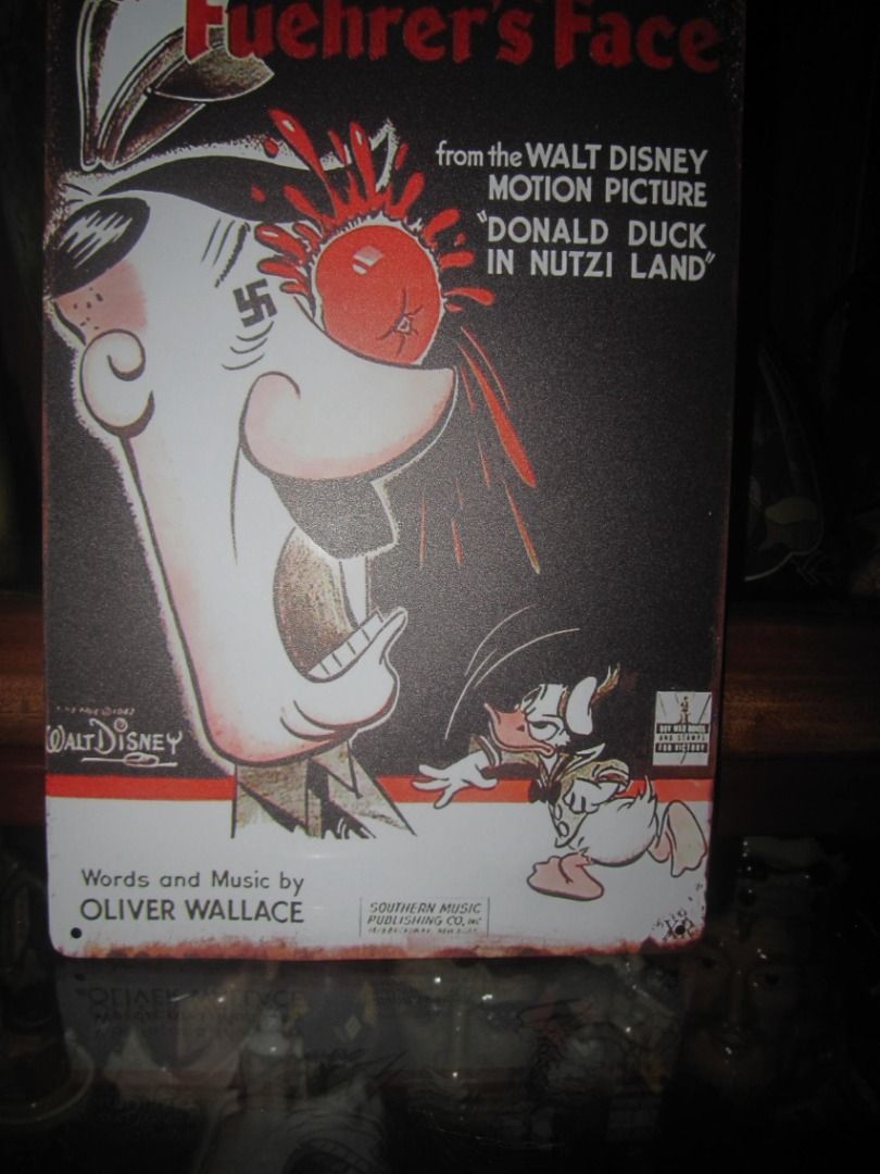 Disney Donald Duck in Nutzi Land Tin Sign, Hobbies & Toys, Memorabilia ...