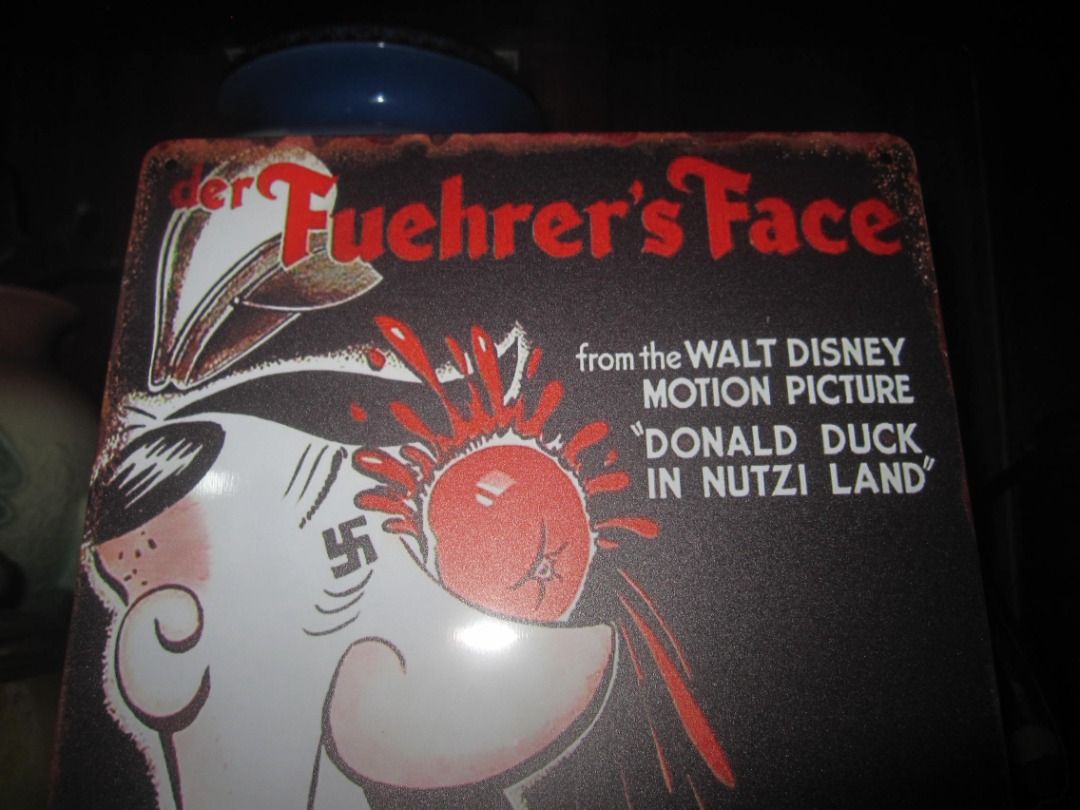 Disney Donald Duck in Nutzi Land Tin Sign, Hobbies & Toys, Memorabilia ...