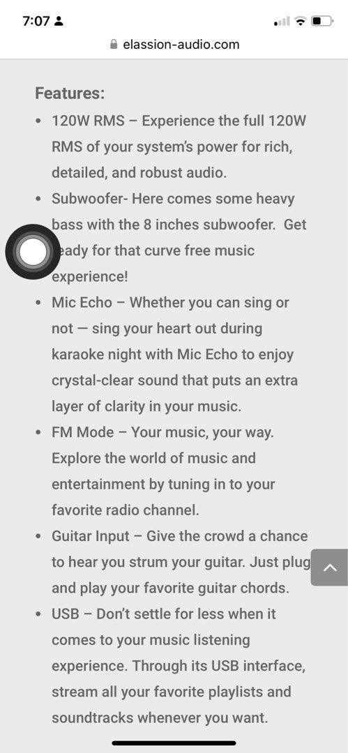 Elassion Sound System / Karaoke- Cosmic, Audio, Soundbars, Speakers ...