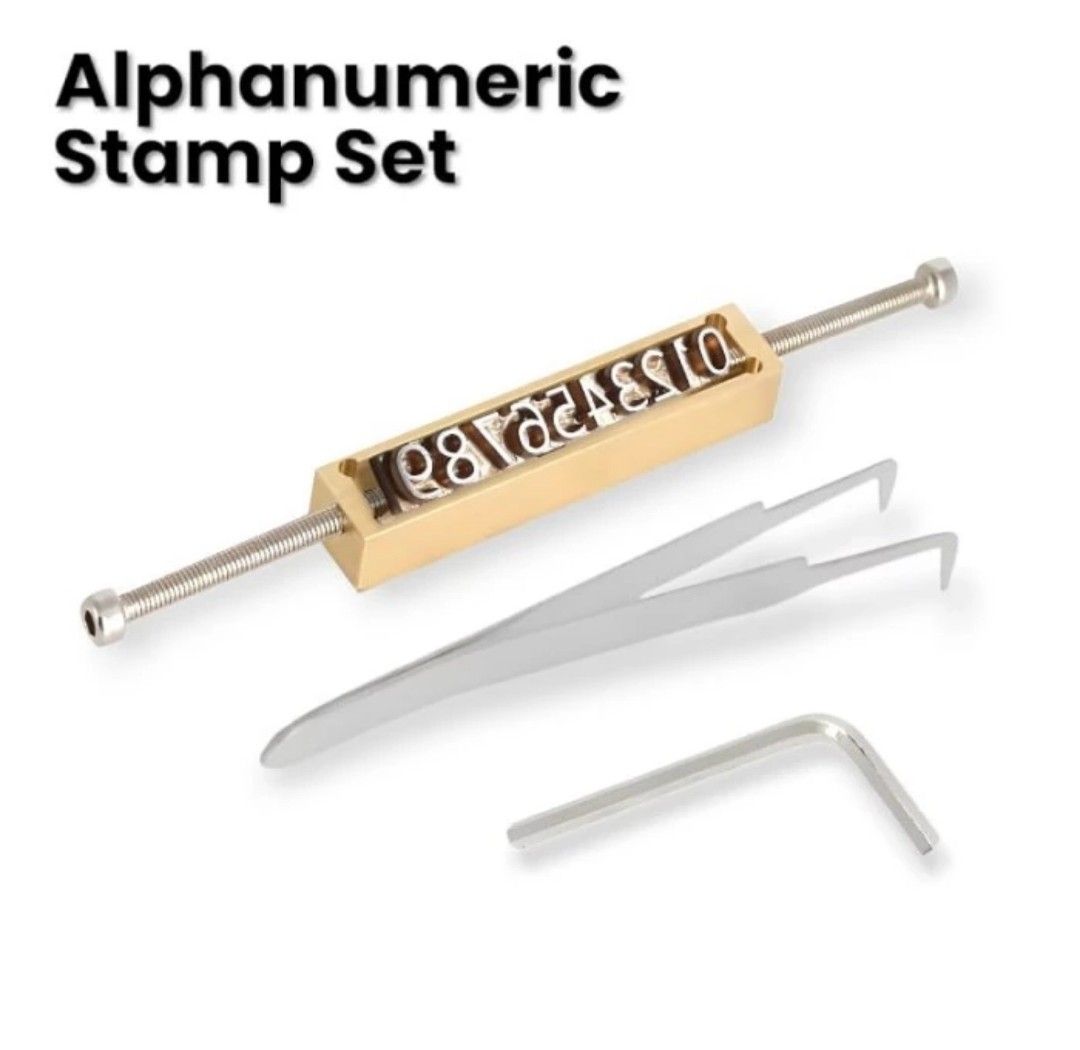 Emboss Stamp Set Brass Logo Alphanumeric, Serba Serbi, Preorder di ...