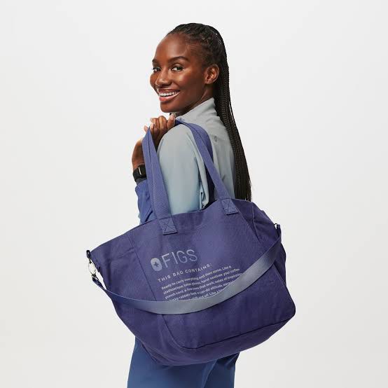 FIGS Ocean Mist Laminated Tote Bag, Everything Else, Others on Carousell