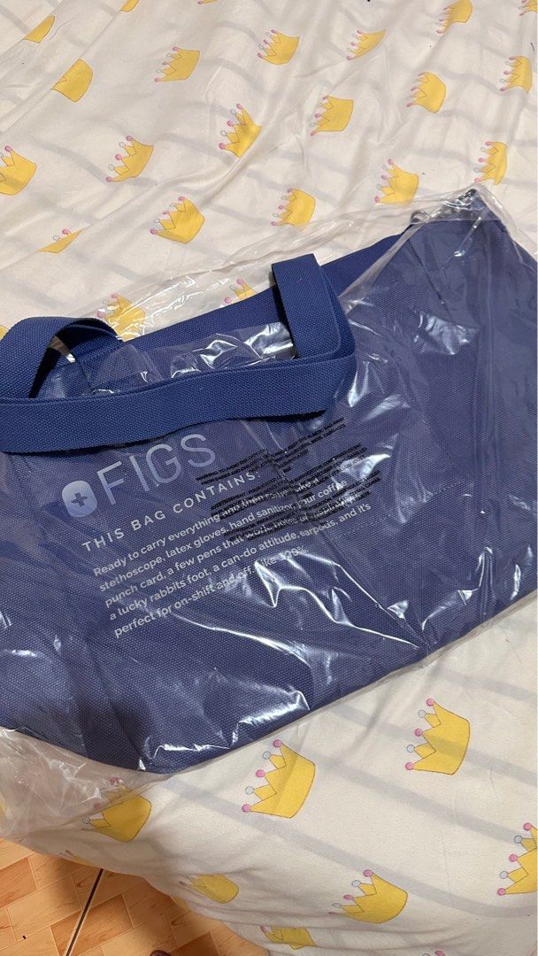 FIGS Ocean Mist Laminated Tote Bag, Everything Else, Others on Carousell