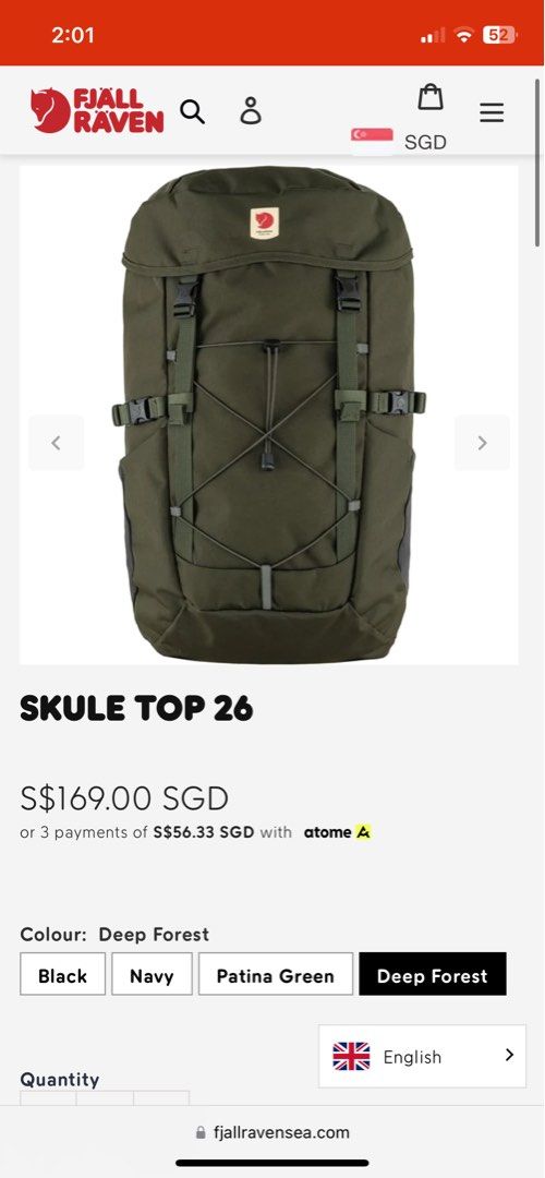 Fjallraven Skule Top 26 Backpack, Men's Fashion, Bags, Backpacks on ...