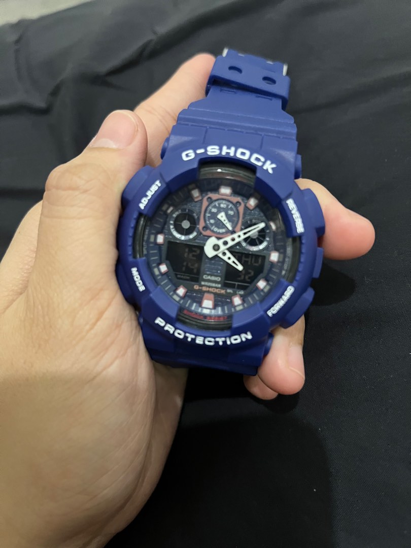 G - SHOCK GA 100 BLUE limited edition made in JAPAN, Men's Fashion ...