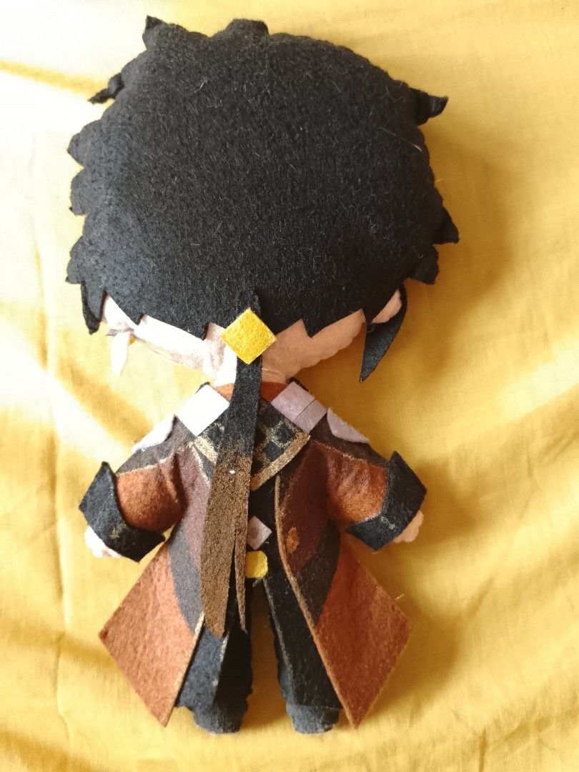 Genshin Impact Zhongli Felt Chibi Doll, Hobbies & Toys, Toys & Games on ...