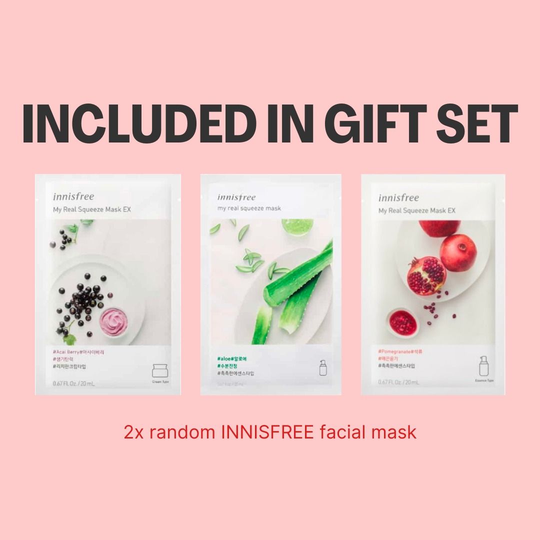 Gift Bundle Set | INNISFREE face masks + SADOER hand cream + blackhead ...