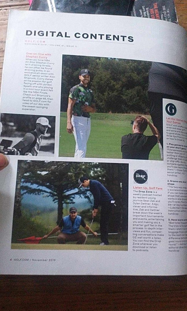 Golf magazine Steph curry cover, Hobbies & Toys, Books & Magazines ...