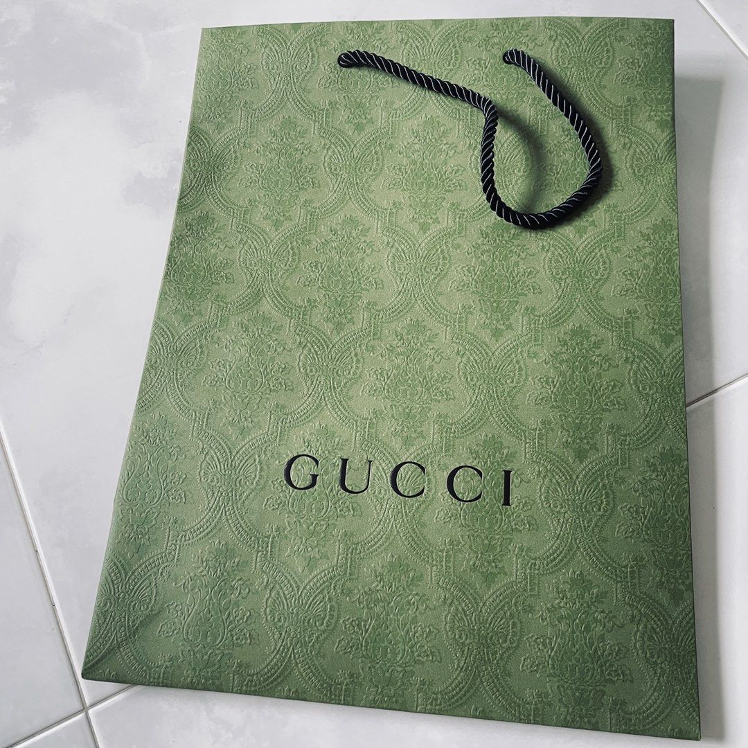 Gucci paper bag, Luxury, Bags & Wallets on Carousell