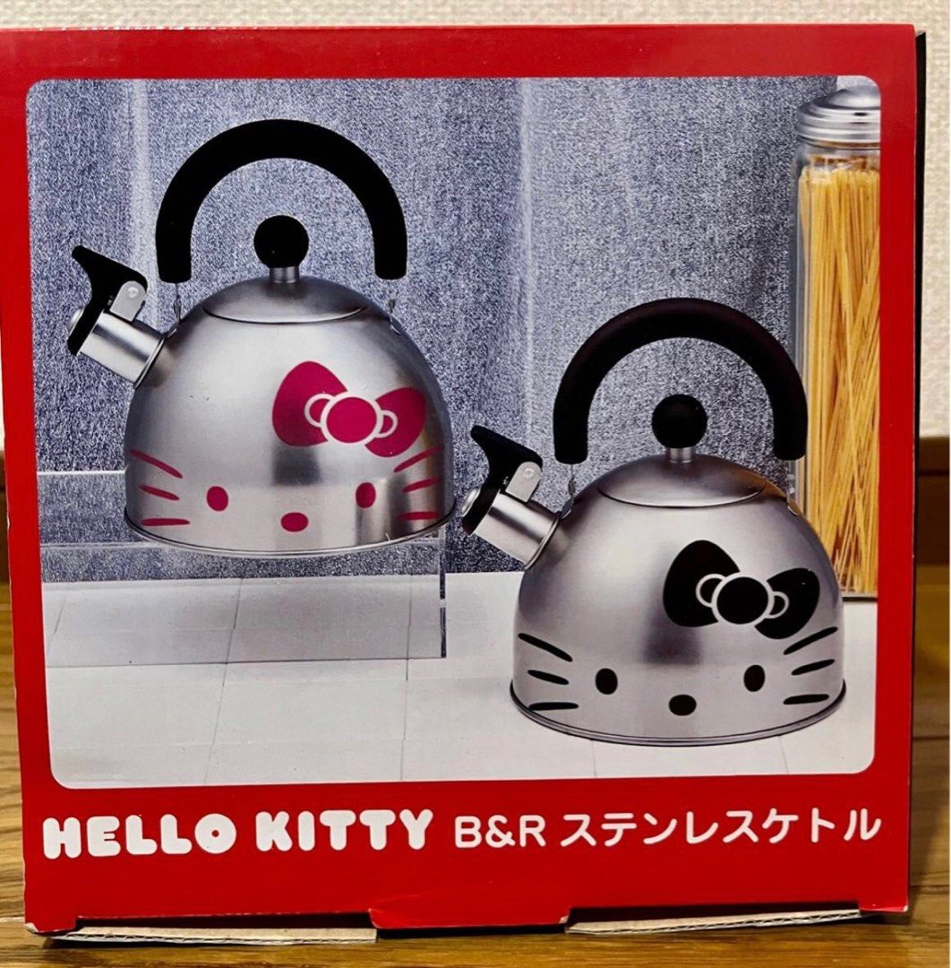Hello Kitty B&R stainless steel kettle(pink), Furniture & Home Living ...