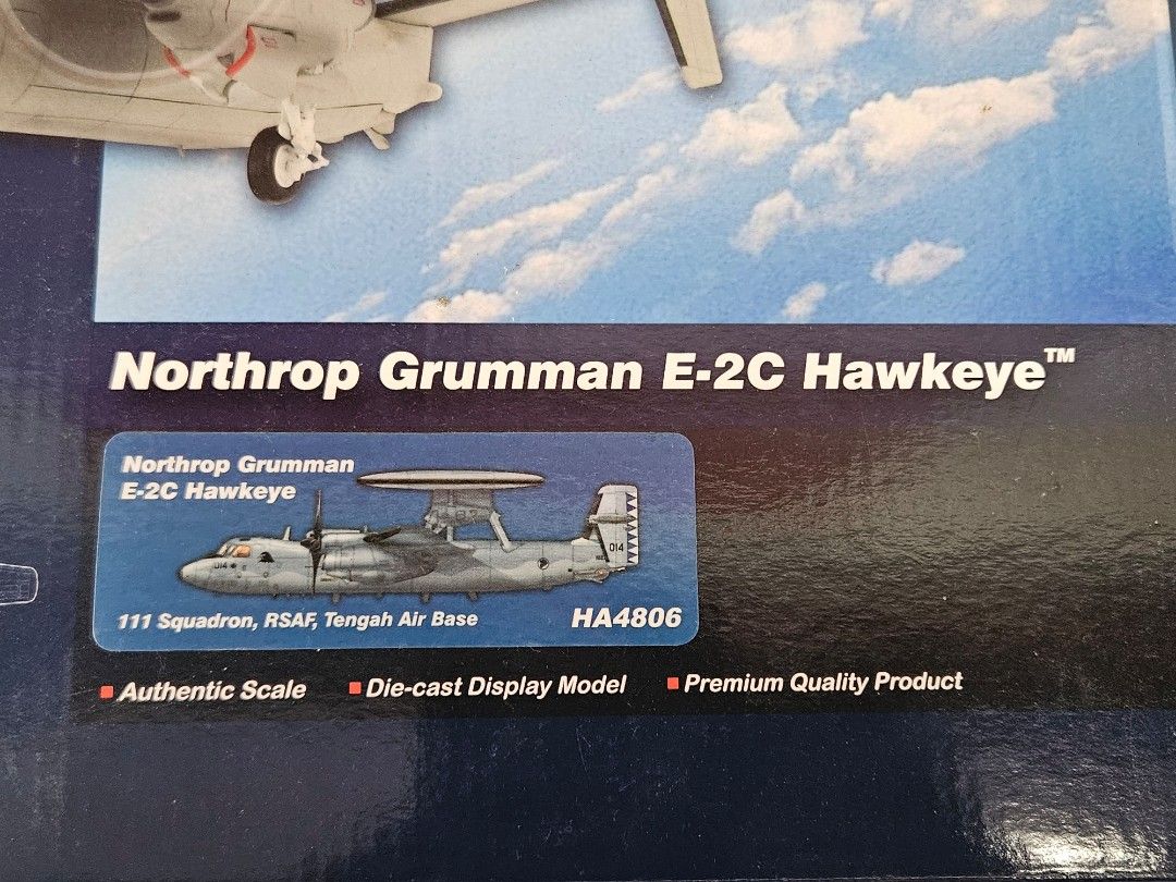 Hobby Master HA4806, E-2C Hawkeye, 111 Sqn, RSAF, Tengah Air Base [1:72 ...